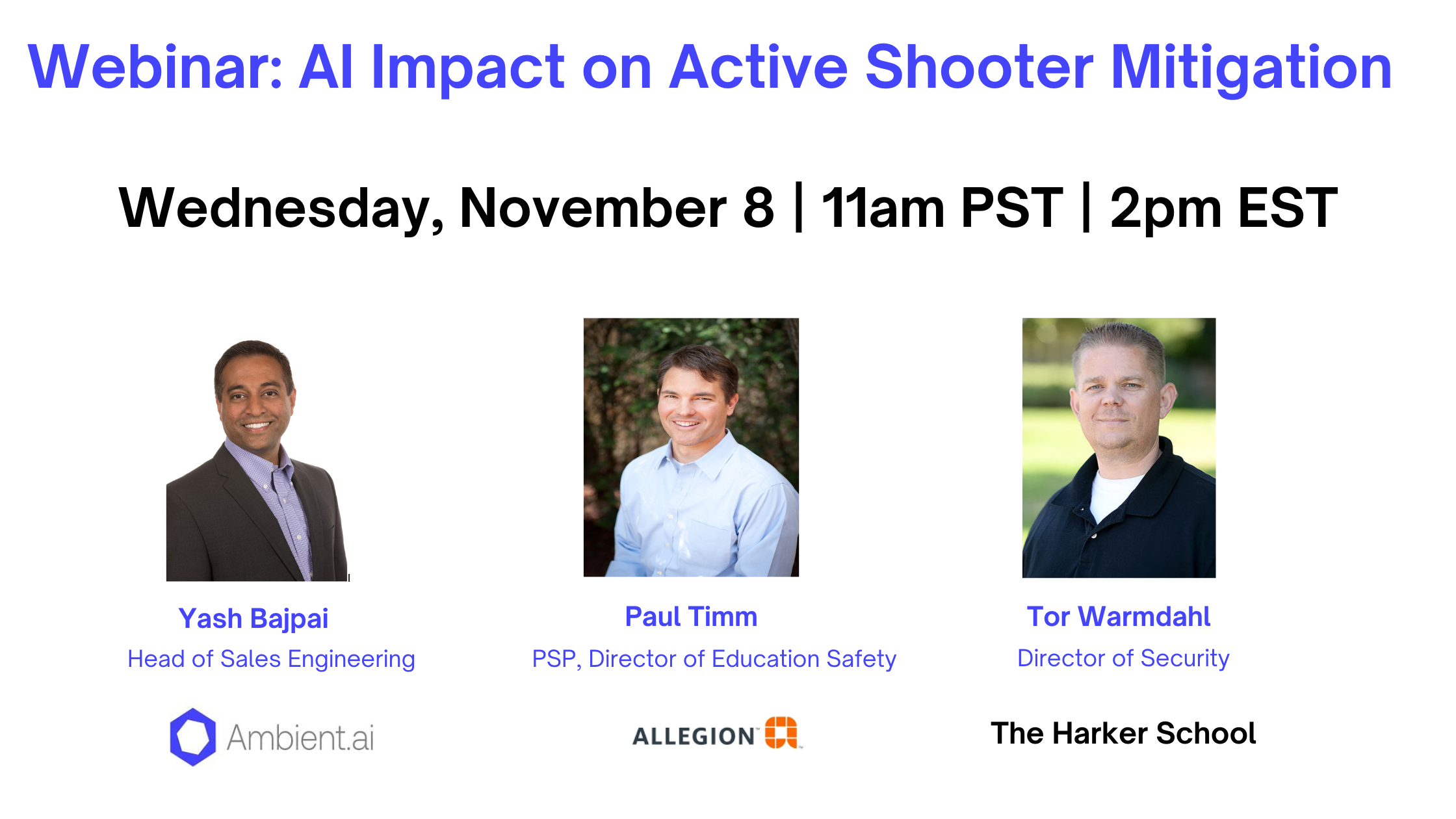 11-08-2023 Webinar: AI Impact on Active Shooter Mitigation